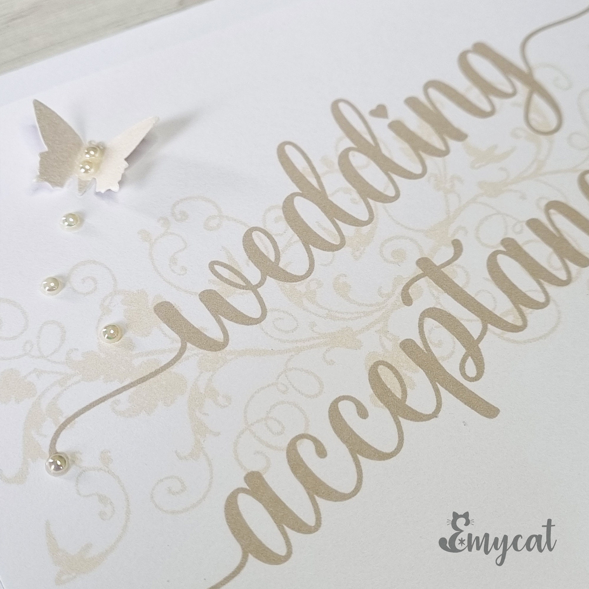 Personalised Wedding Acceptance Card RSVP Card Acceptance - Etsy UK