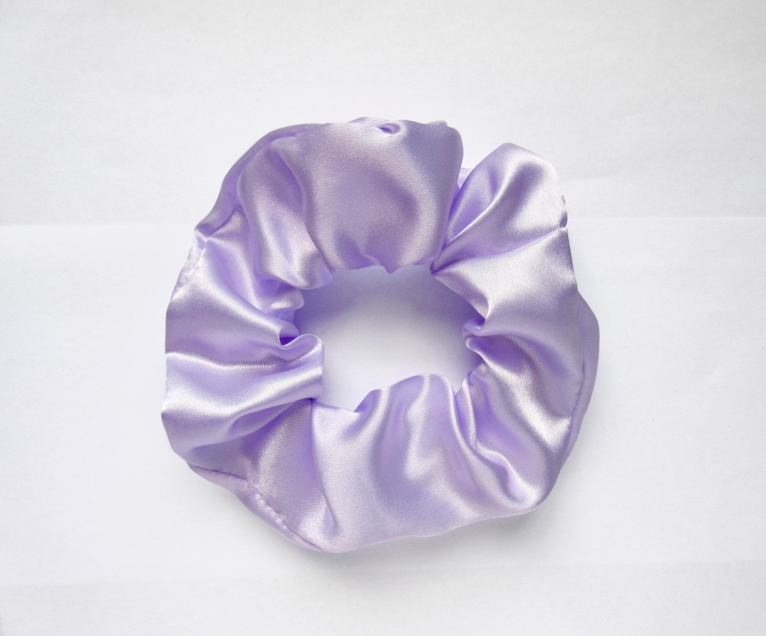 Lilac Purple Satin Hair Scrunchie - Etsy
