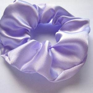 Lilac Purple Satin Hair Scrunchie - Etsy