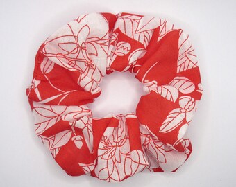 Bright Red Satin Hair Scrunchie - Etsy