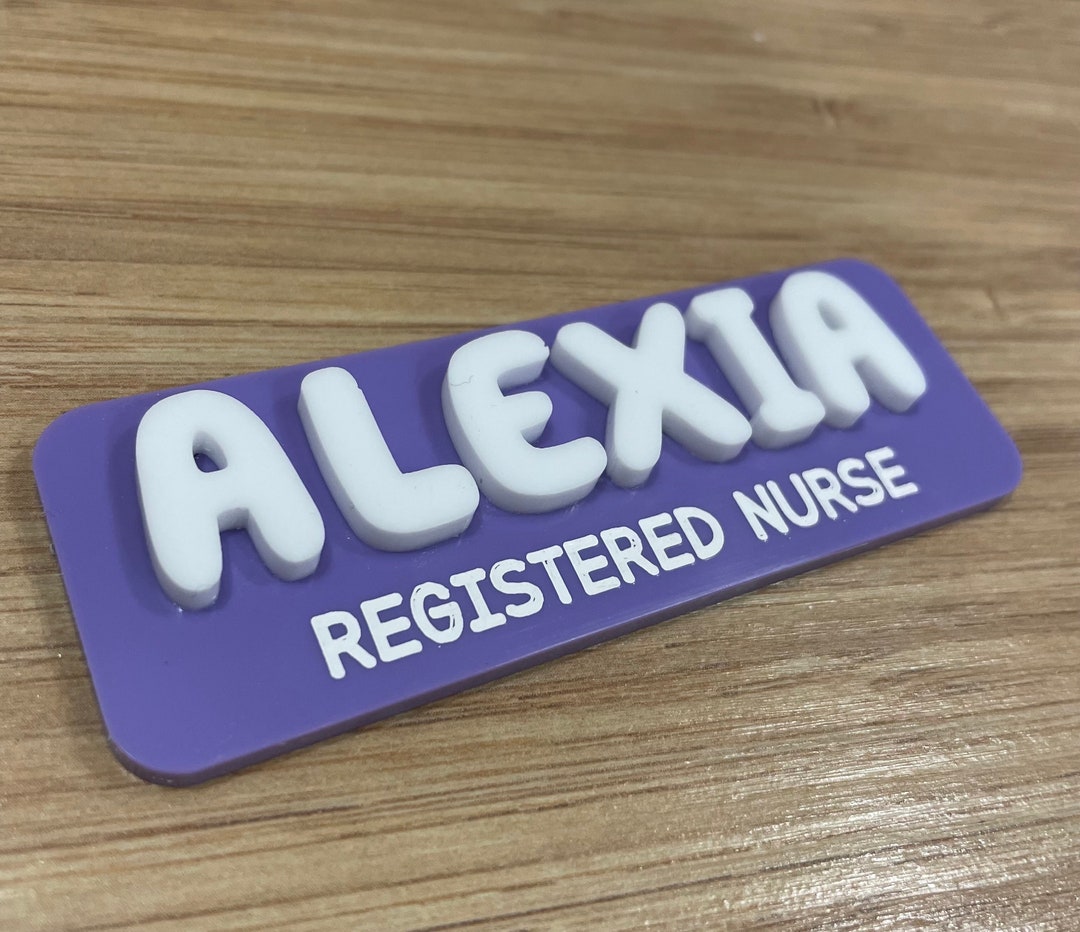 Personalised Nurse Acrylic Name Tag Doctor Nurse - Etsy Australia