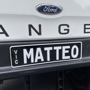 Set of Two Acrylic Personalised Dual Layer Number Plates | Car | Rego ...