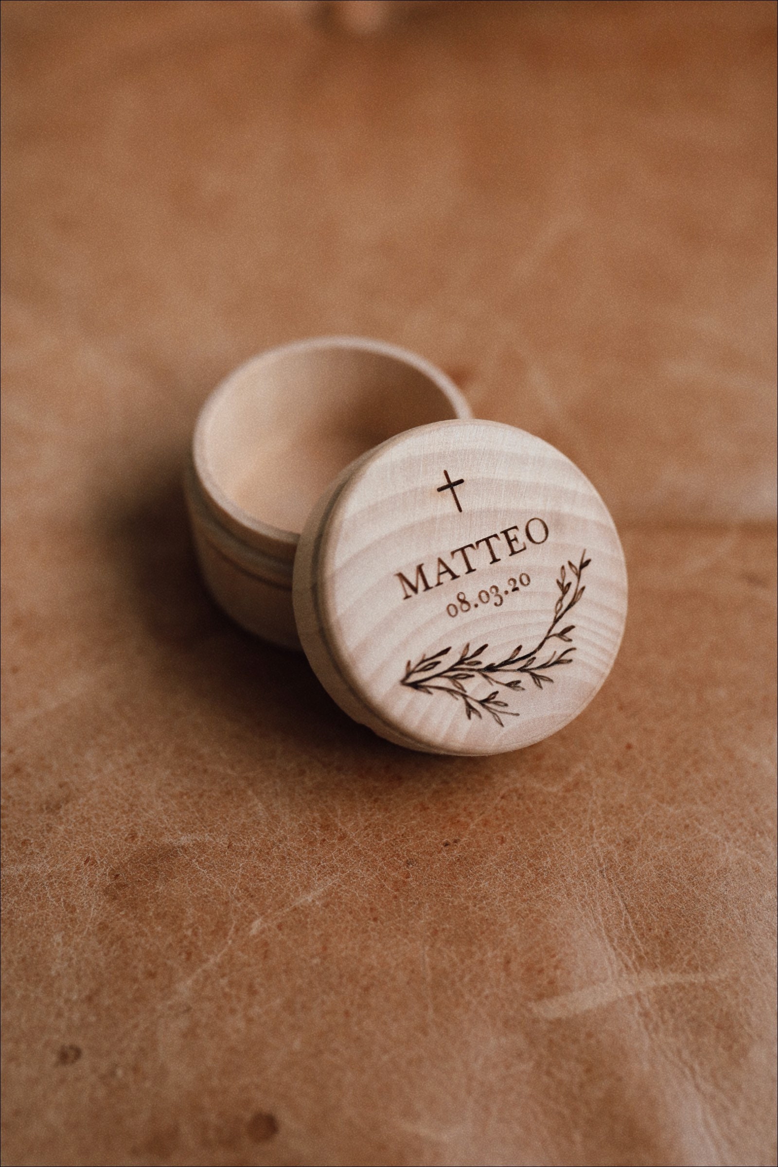Natural Wood Personalised Cross Box | Engraved | Keepsake | Baptism ...