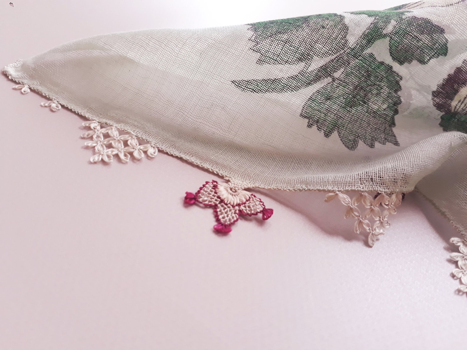 SILK Needle Lace OYA With Vintage Turkish Scarf Traditional - Etsy