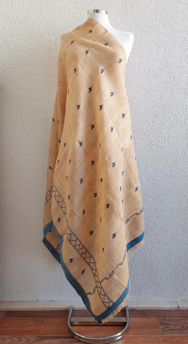Antique Turkish Wool Shawl, Handmade Scarf, Unisex Travel Wrap Special ...