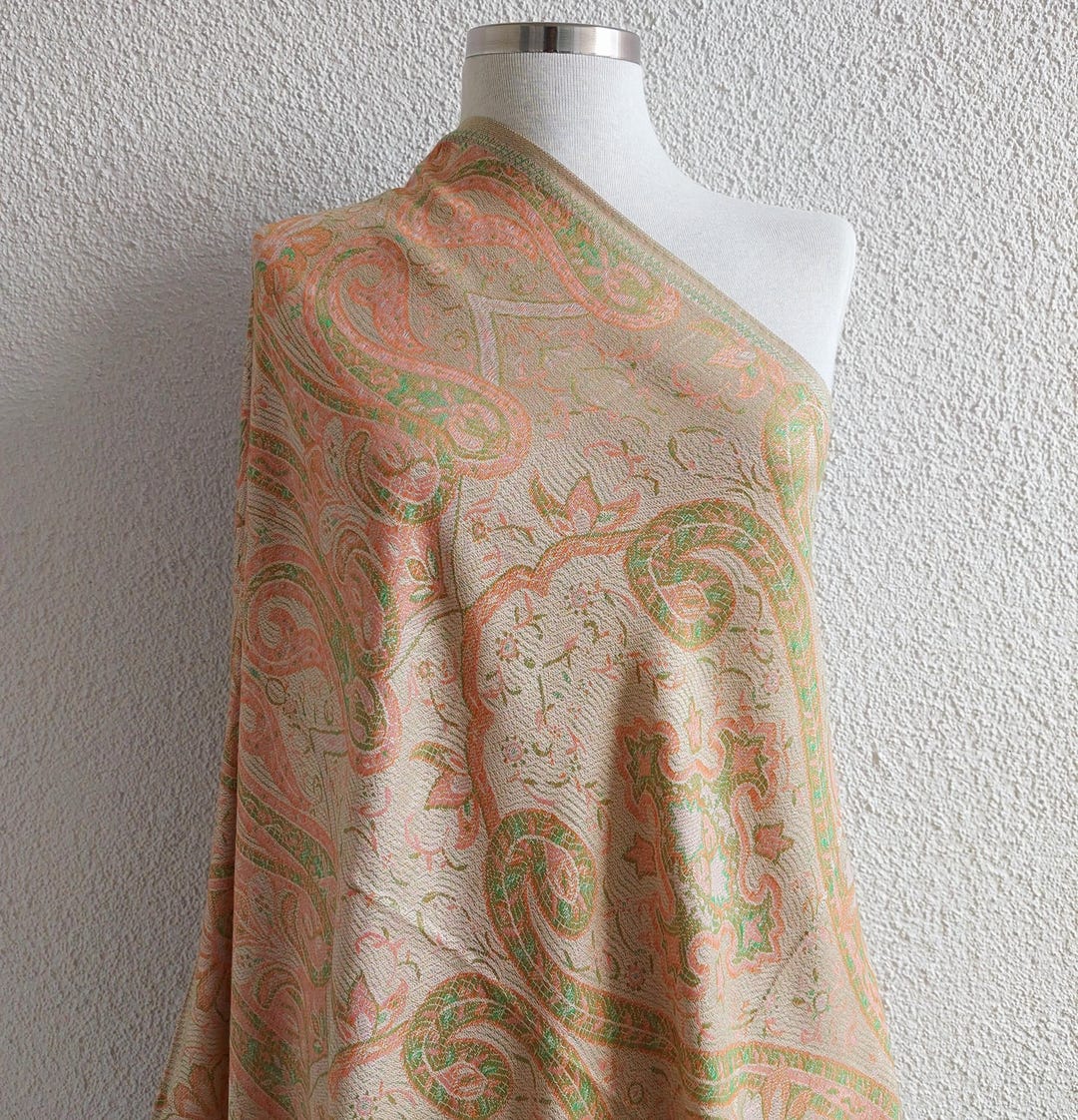 Beige Pashmina Scarf Silk Pashmina Hippie Shawls Women Head Wraps Rave ...