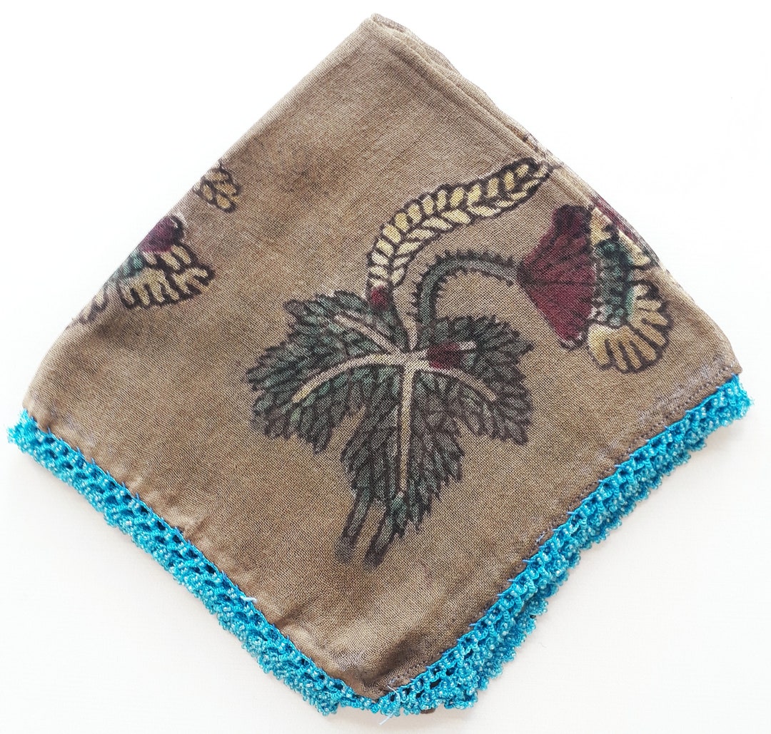 Antique Turkish Scarf With Beaded Lace OYA Traditional - Etsy