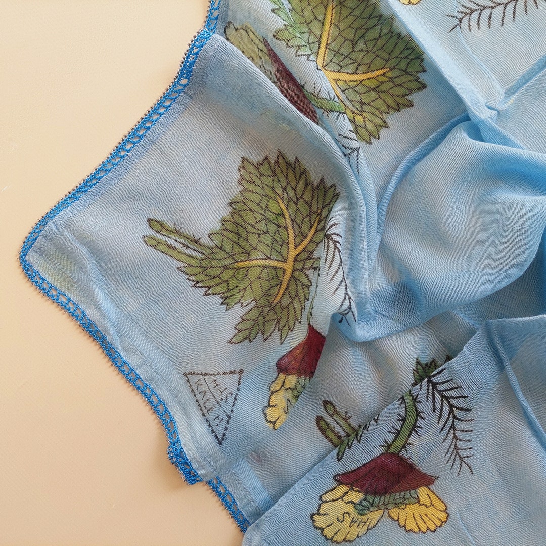 ANTIQUE Turkish Scarf With Beaded Lace OYA - Traditional Turkish ...