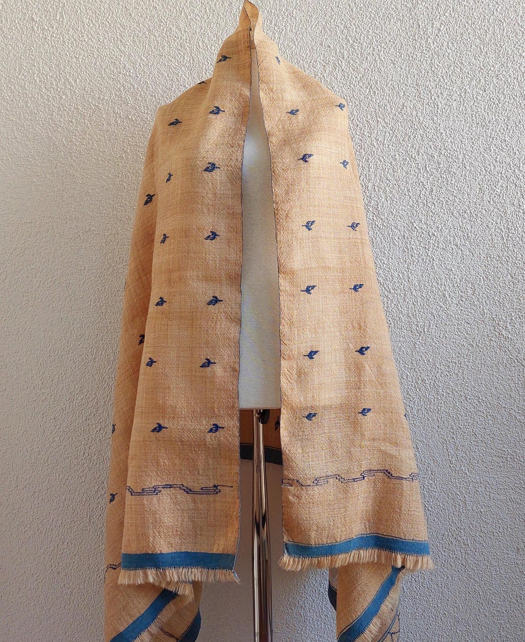 Antique Turkish Wool Shawl, Handmade Scarf, Unisex Travel Wrap Special ...