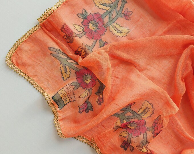 Antique Turkish Scarf With Crochet Lace OYA - Traditional Turkish ...