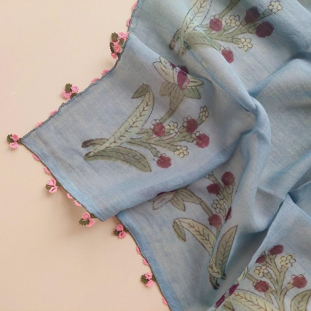 Antique Turkish Scarf With Needle Lace OYA Traditional Turkish Lacework ...