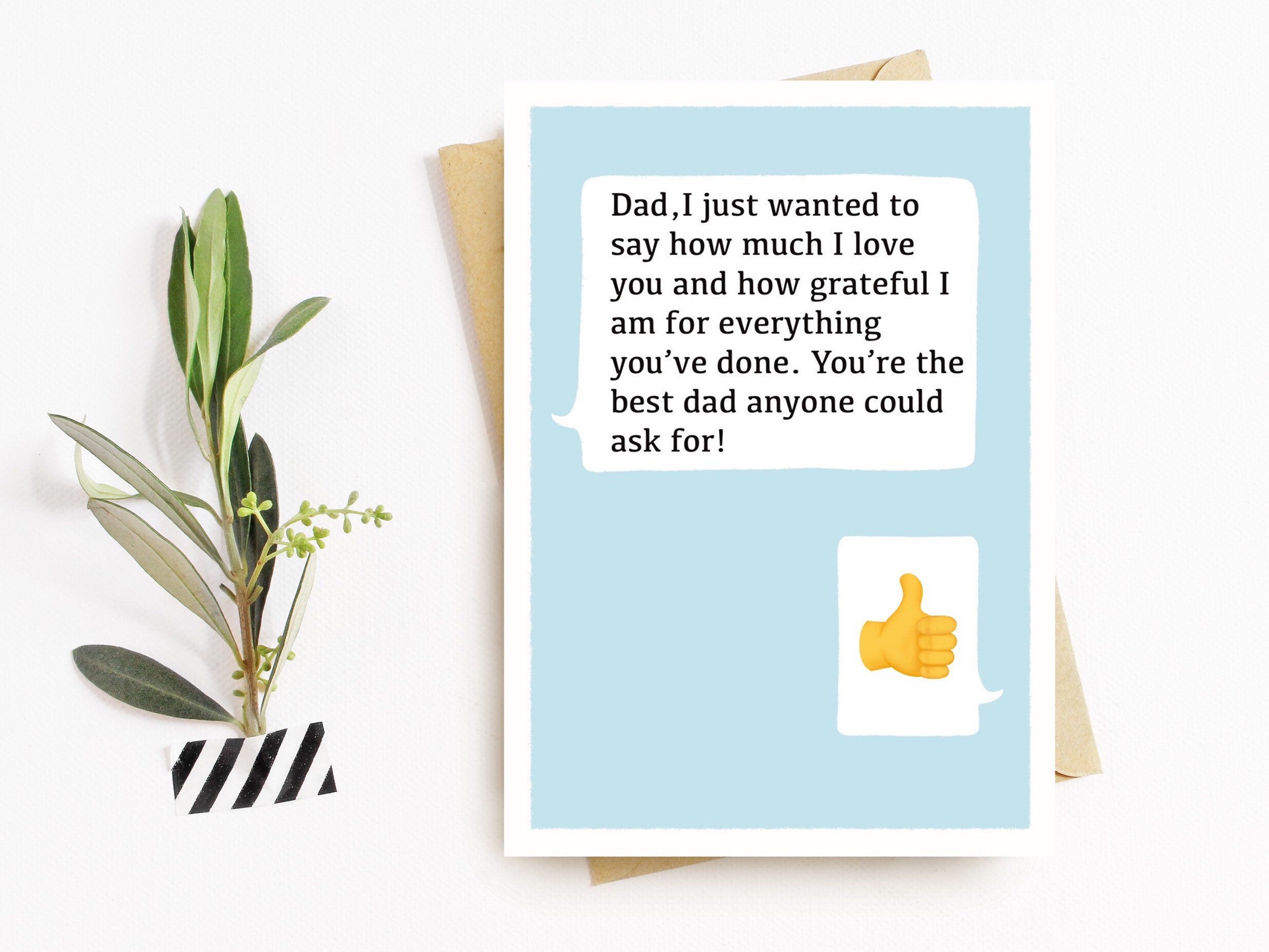 Funny Text Card Thumbs up Fathers Day Card Funny Dad Card - Etsy