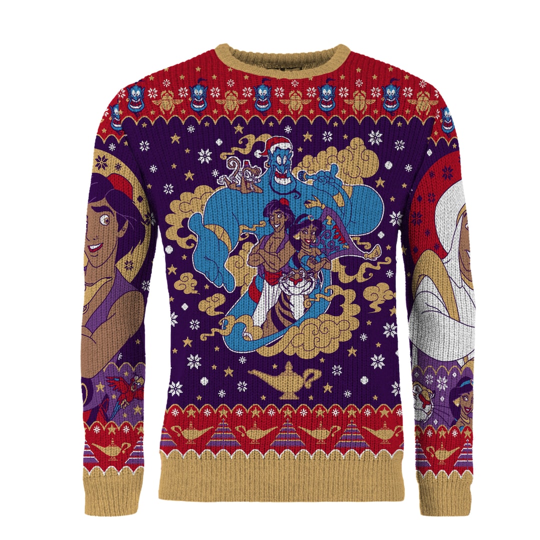 Aladdin: Magical Christmas Jumper Disney Christmas Jumper - Etsy UK