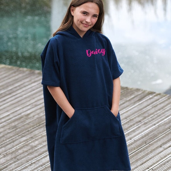 Personalised Bath Poncho Girls - Etsy UK