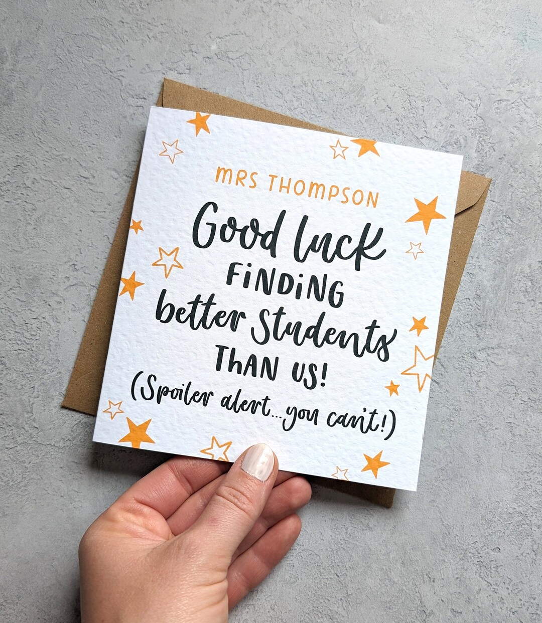 Personalised Funny Thank You Teacher Card | End of Term Card | Thank ...