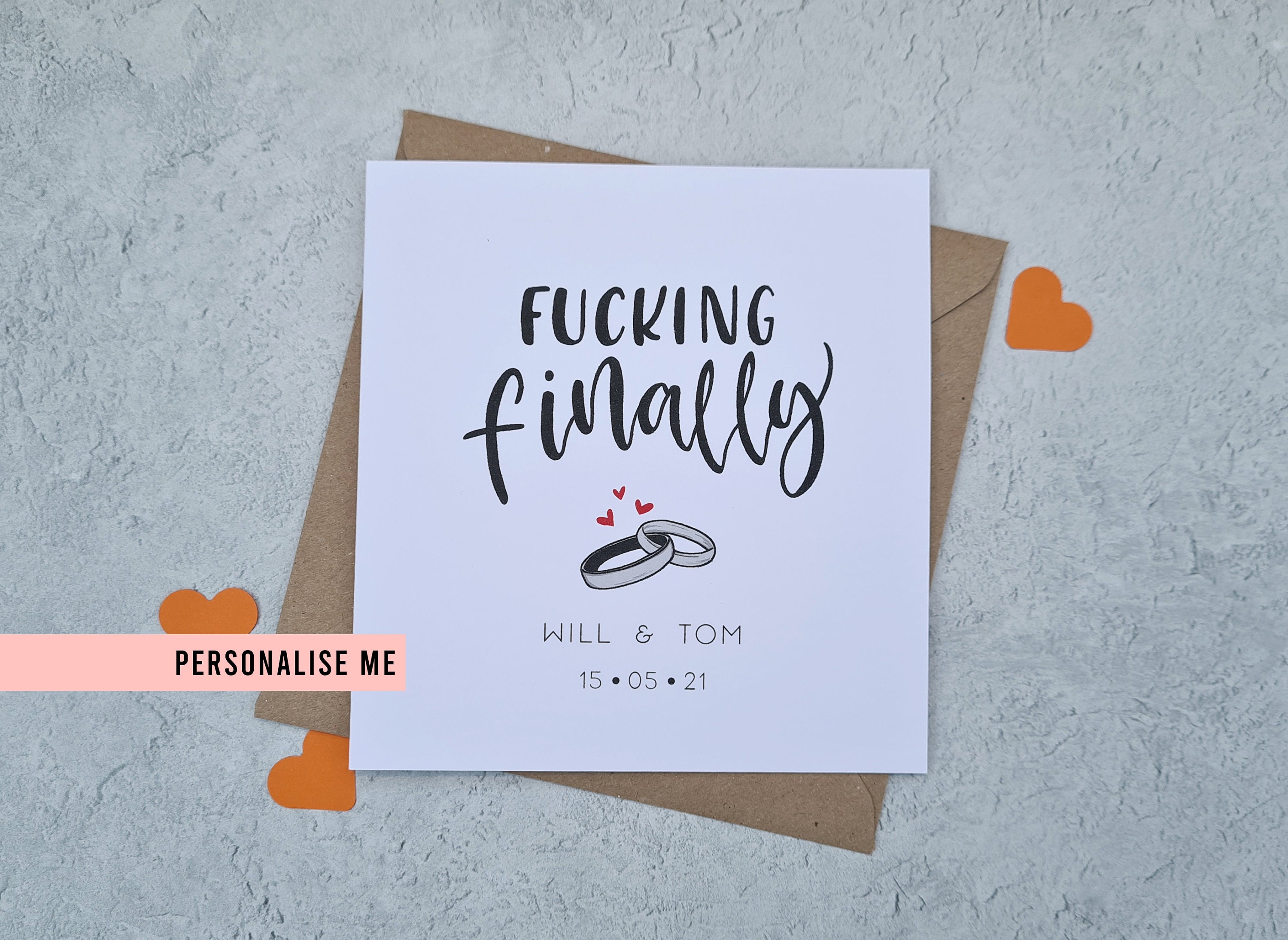 Fucking Finally Married Personalised Wedding Day Card Mr & | Etsy
