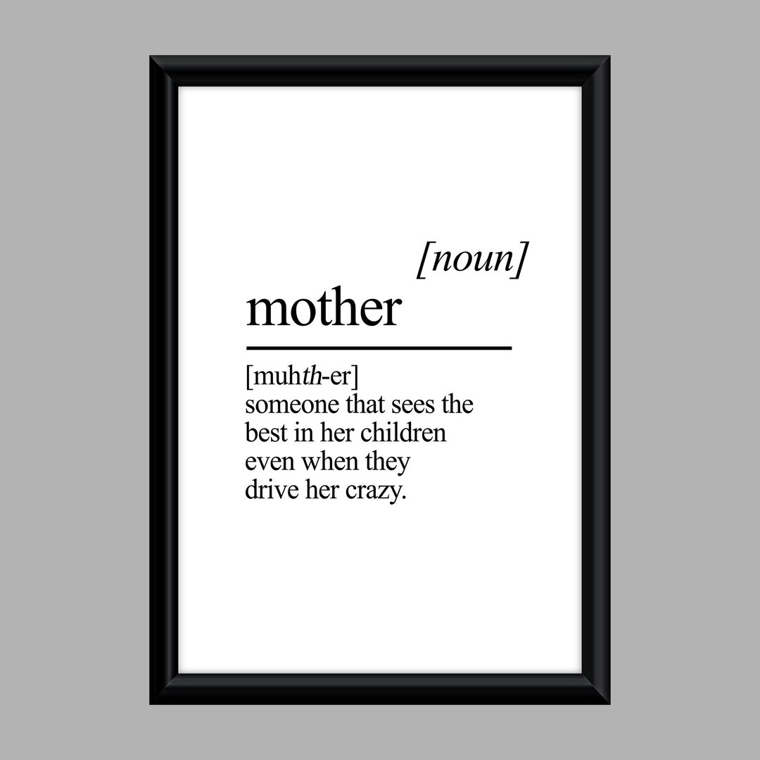 Mum Noun Description Print Mothers Day Gift Print - Etsy.de