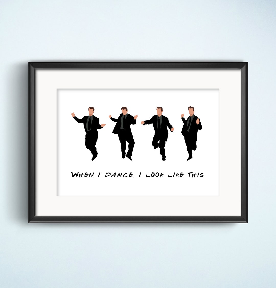 Chandler Dancing Friends Print: Matthew Perry Fan Art - Etsy