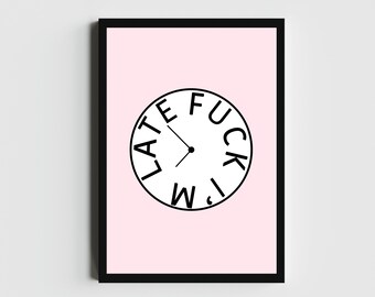 Rude Clock - Etsy UK