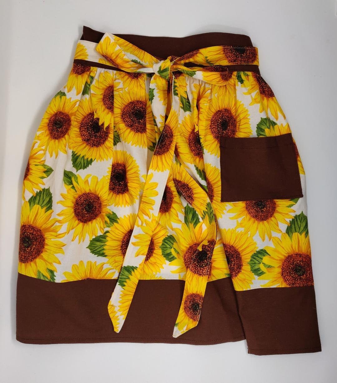 Cute Waist Apron for Women, Sunflower Fabric Waist Apron, Apron With ...