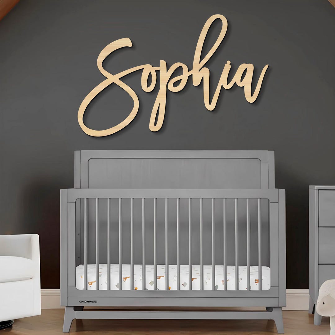 Personalized Wooden Name Sign for Nursery Custom Wall Decor for Kids ...
