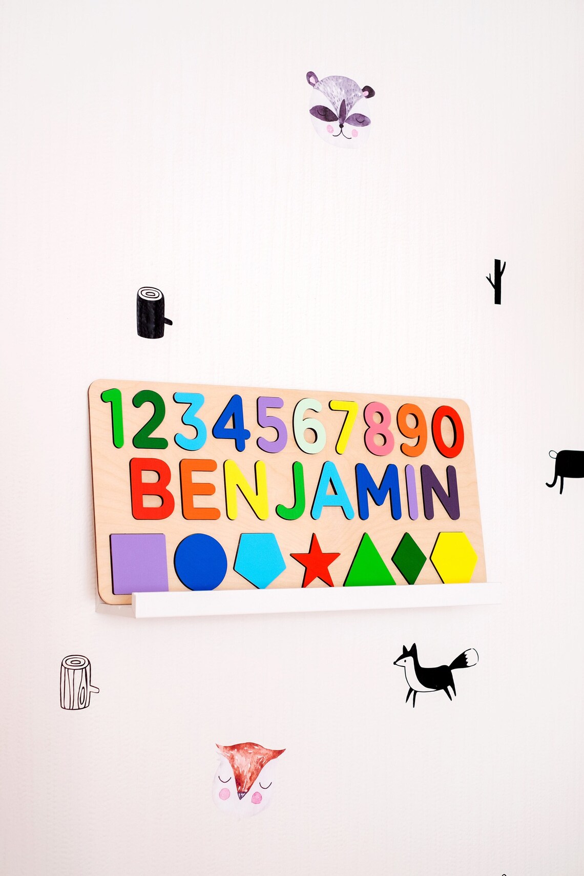 Baby Name Puzzle Puzzle for Toddlers Wooden Shape Puzzle - Etsy