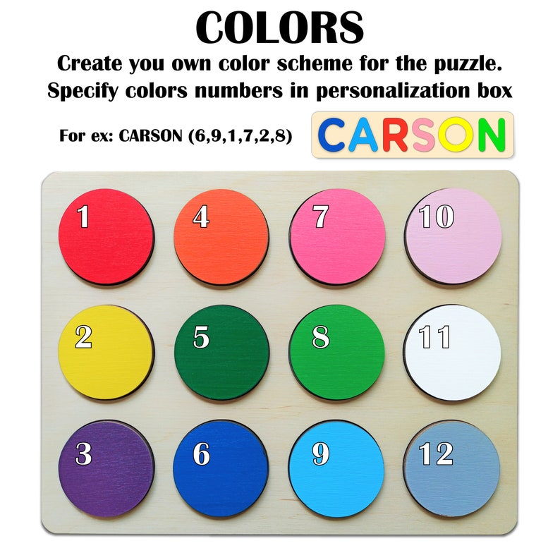Personalized Two Name Puzzle Wooden Toys for Toddler 1st Birthday Gift ...