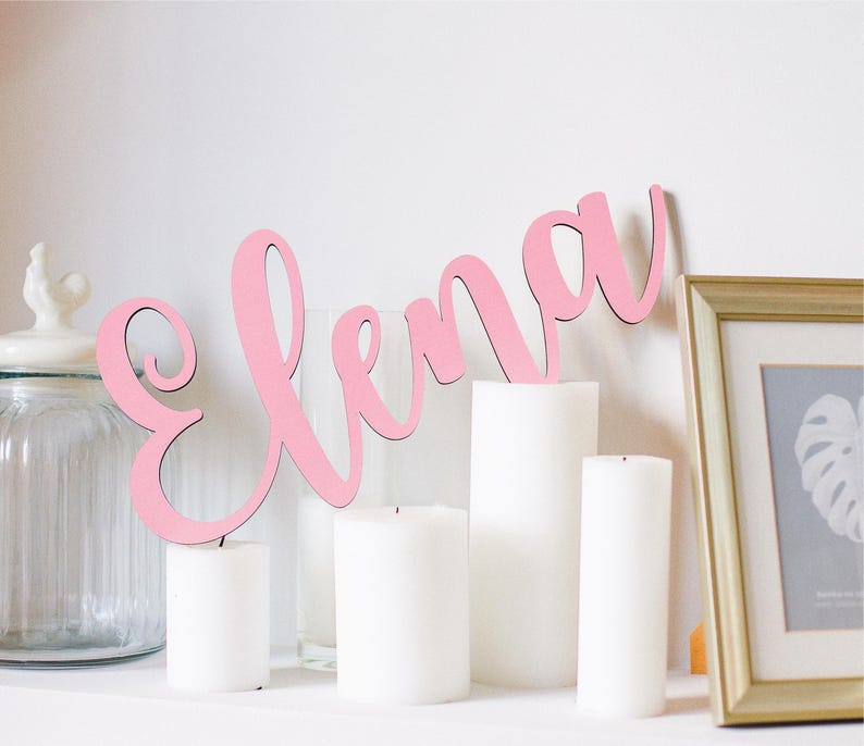 Personalized Wooden Name Sign for Nursery Custom Wall Decor for Kids ...