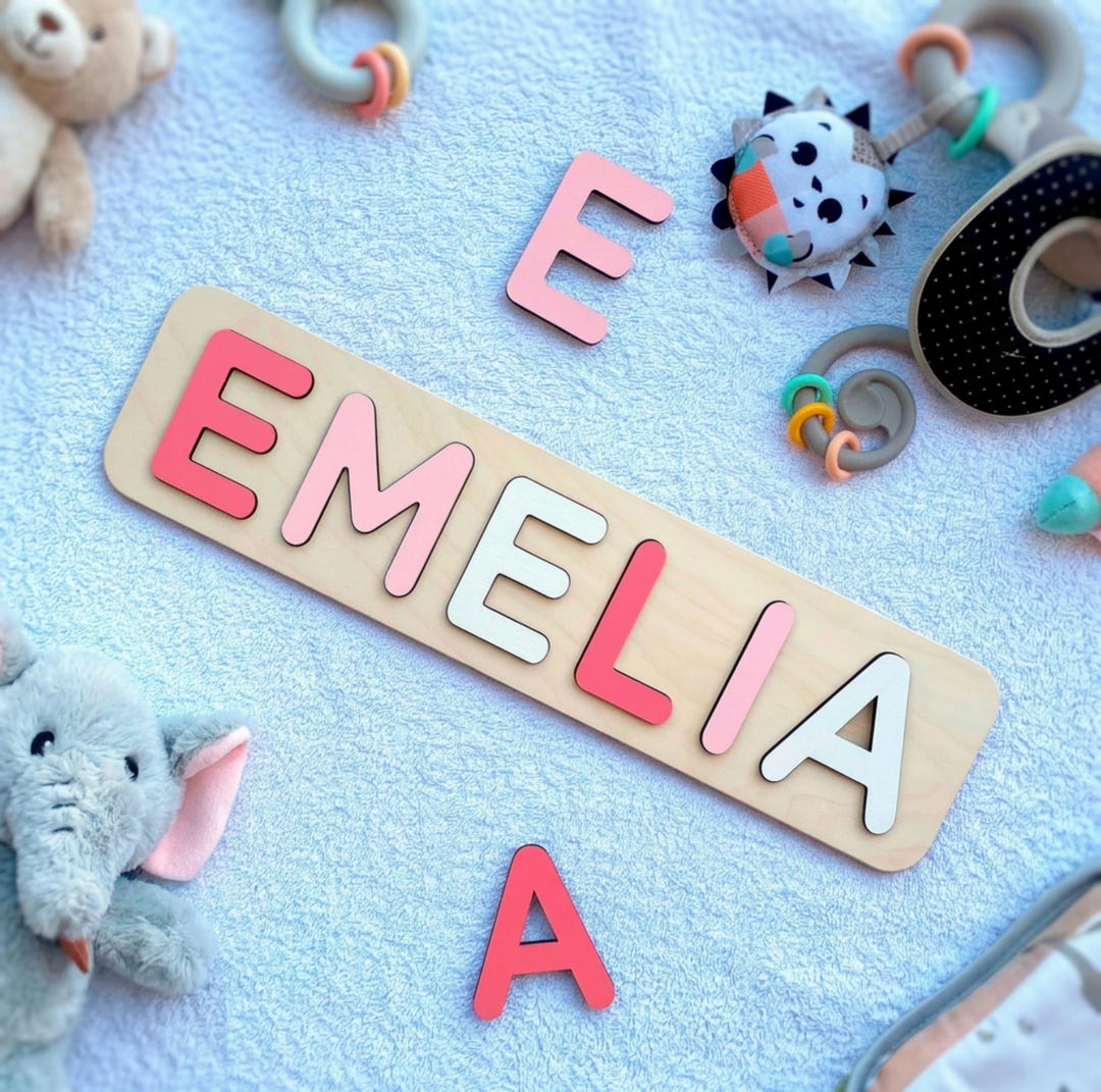 Personalized Name Puzzle Toddler, Baby First Christmas New Baby Gift ...