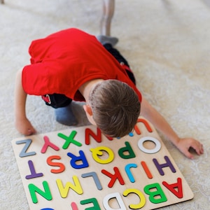 Wooden Alphabet Puzzle, Children’s Games, Educational Learning Toys ...