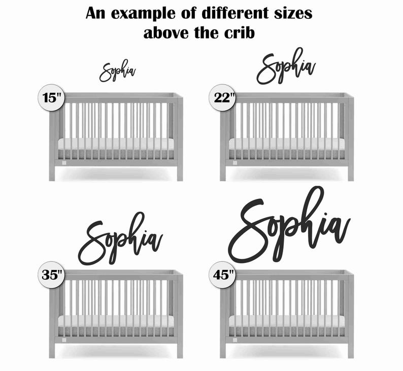 Wall Sign, Crib Name Sign, Wall Name Sign, Wooden Letters, Custom Sign ...