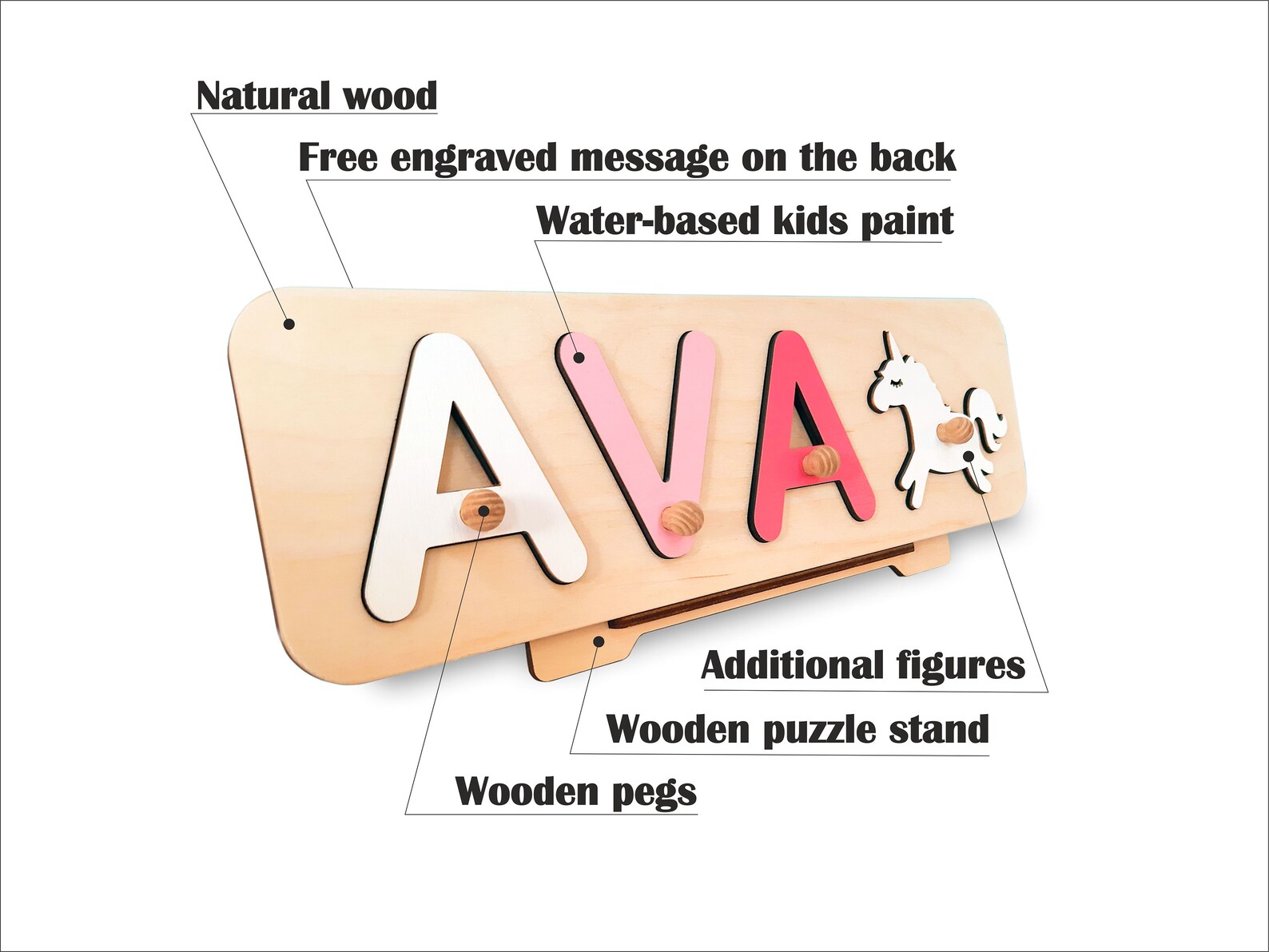 Personalized Name Puzzle Gift Wooden Toys Custom Puzzle - Etsy