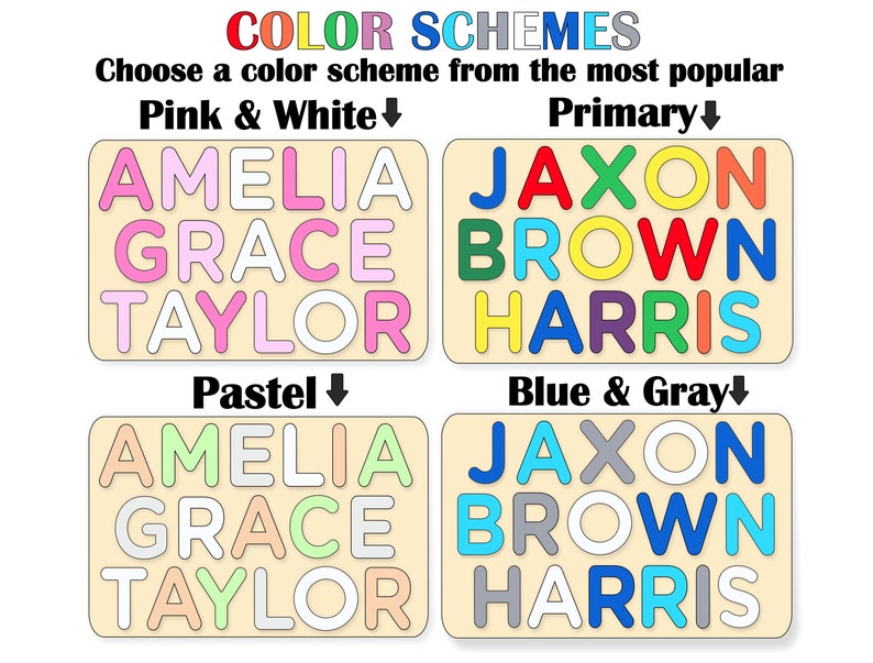 Custom Three Name Puzzle Gift for Kids Babys First Easter - Etsy