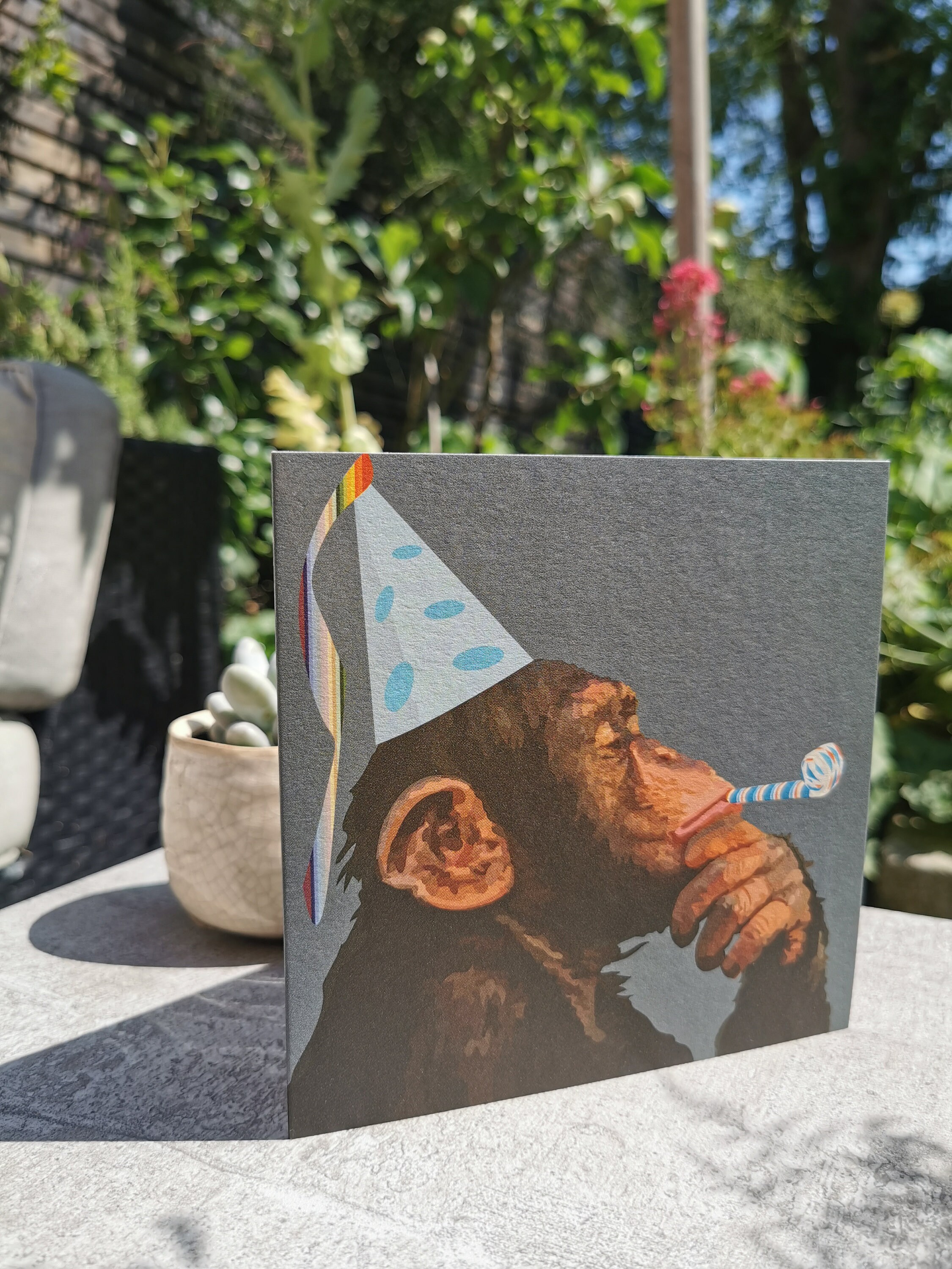 Happy Birthday Chimpanzee Card Party Chimp Chimp Greeting - Etsy UK