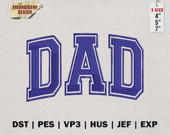 Top Dad Father's Day Machine Embroidery Design 3 Sizes - Etsy