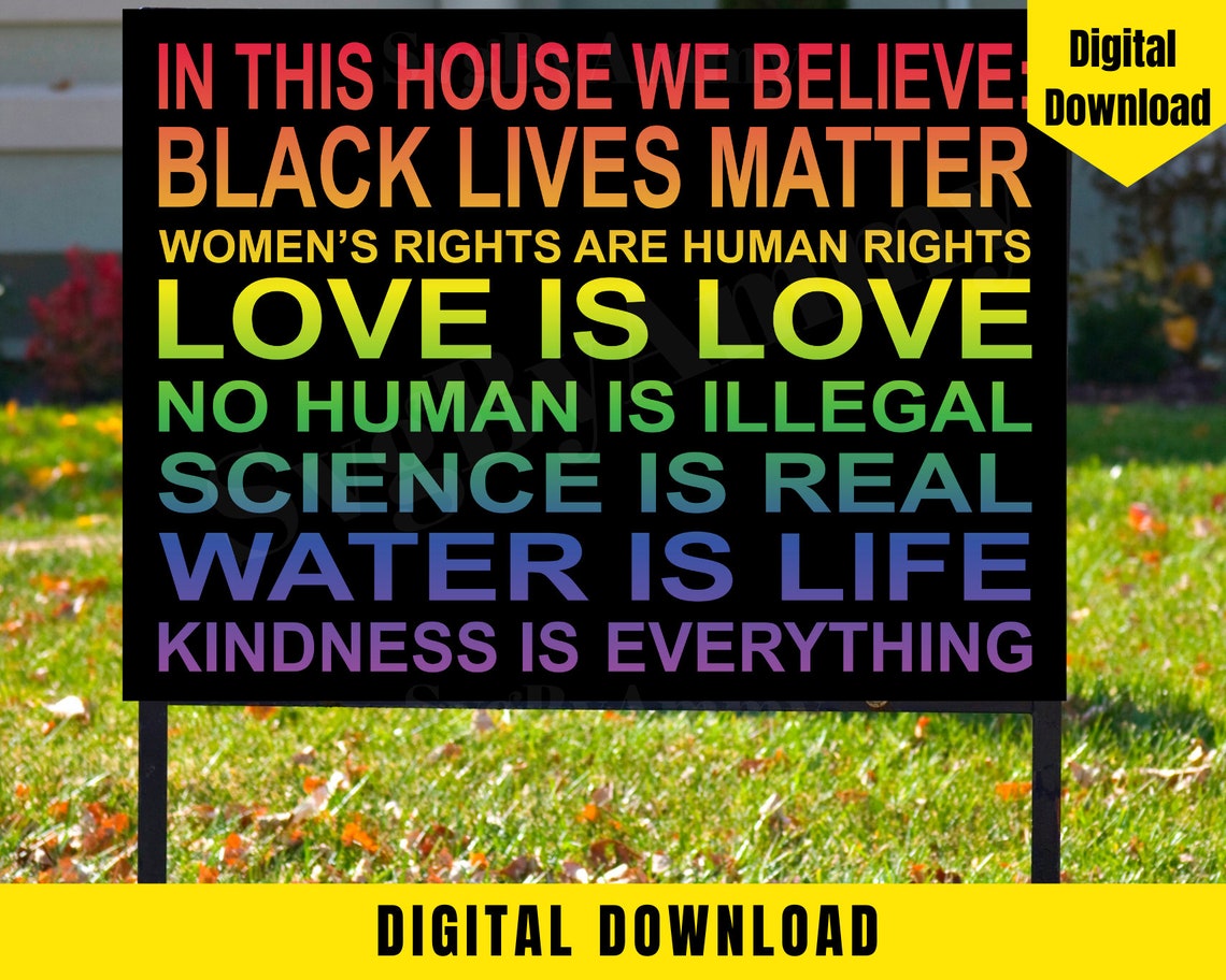 In This House We Believe Yard Sign in This House We Believe - Etsy