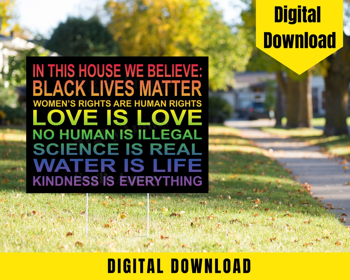 In This House We Believe Yard Sign in This House We Believe | Etsy