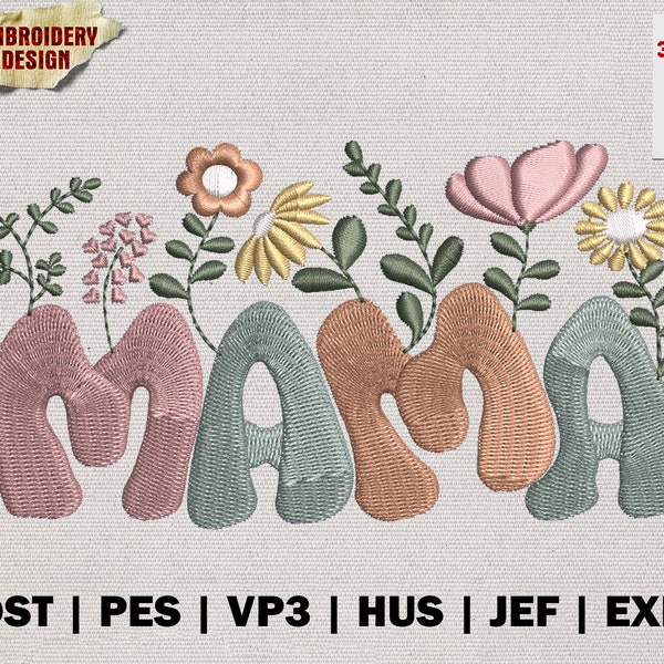 Twin Mama Floral Embroidery - Etsy