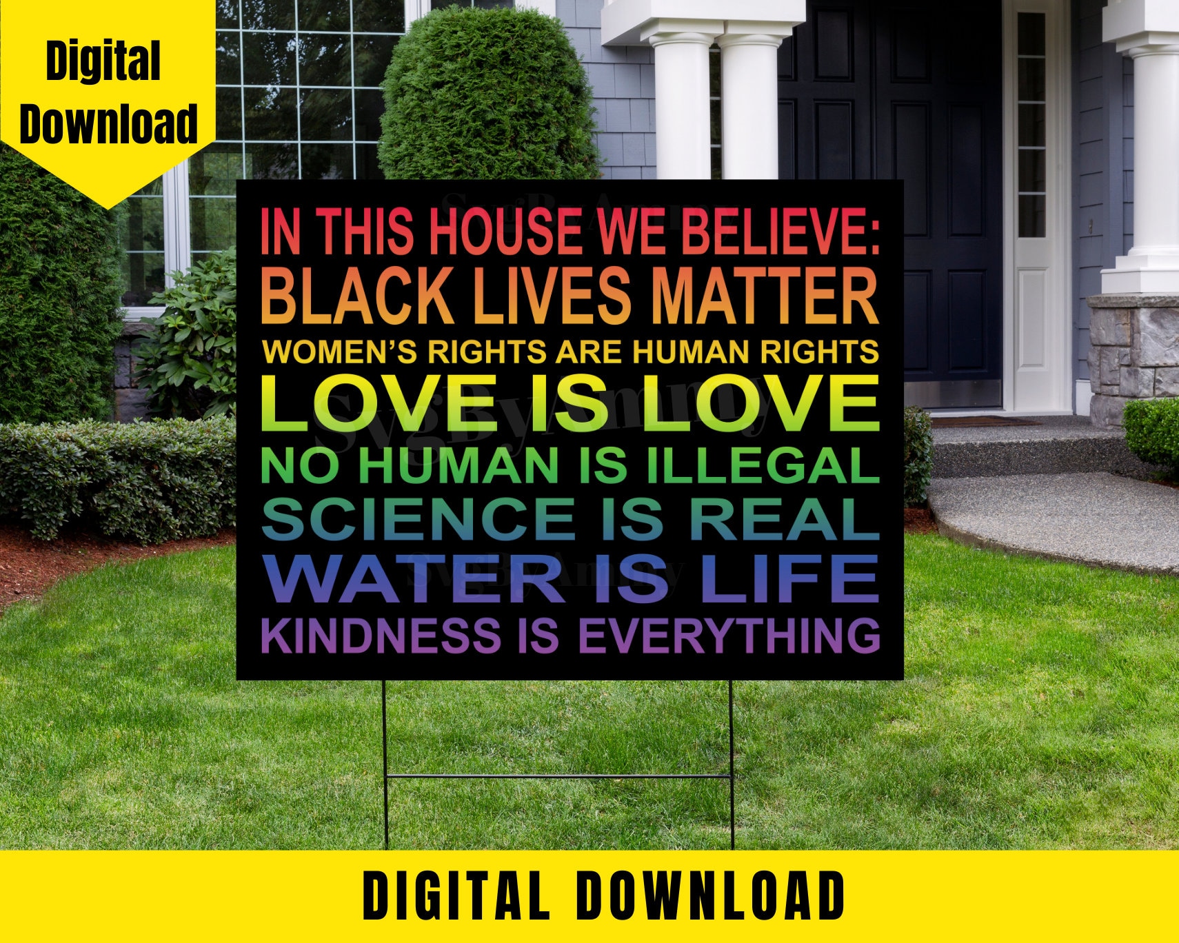 In This House We Believe yard sign In This House We Believe | Etsy