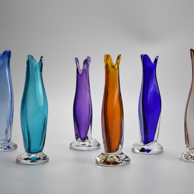 Color Glass Vase - Etsy