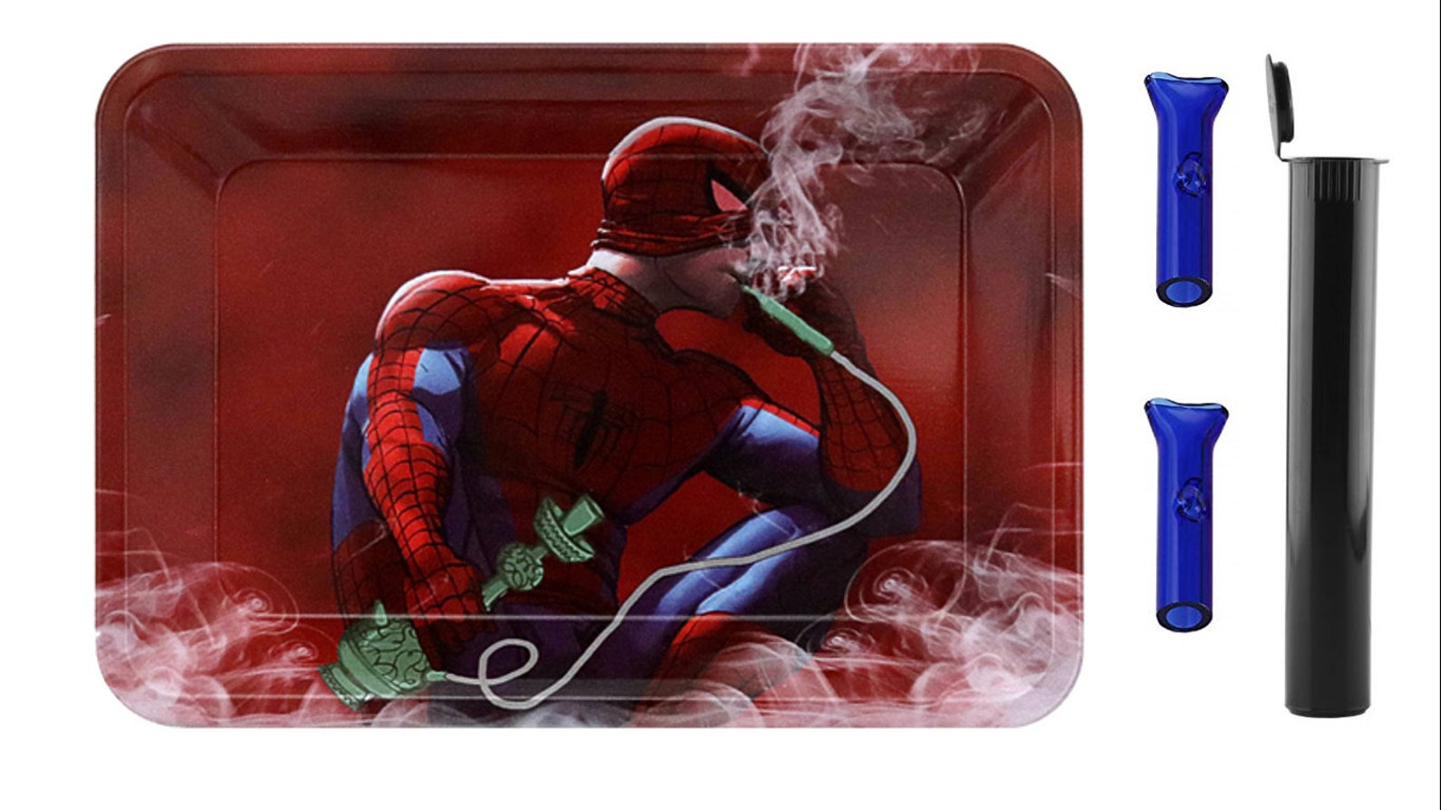 Large Metal Tray Red Rolling Tray Cartoon Tray With Child Proof Tubes ...