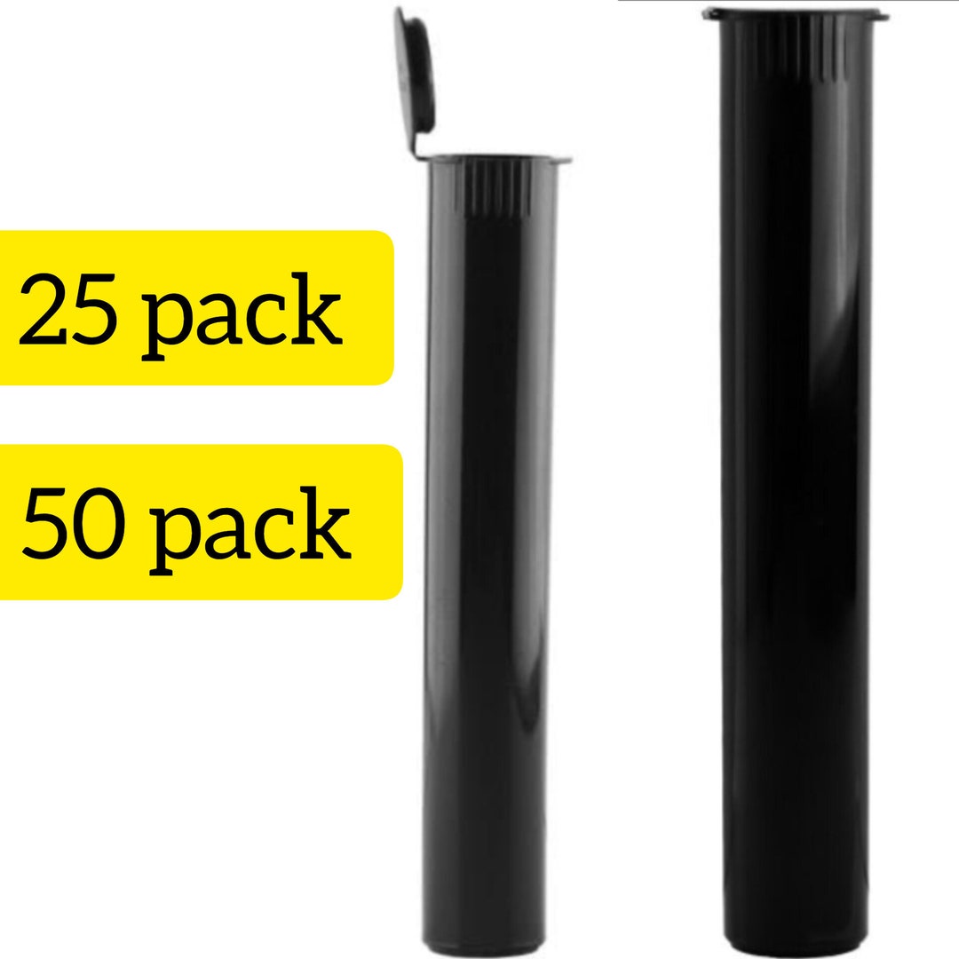 Black Storage Tubes Child Proof Container Black Sealed Lids Storage ...
