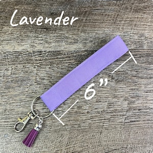 Purple Key Fob Wristlets, Wristlet Keychains With Tassels Lanyard ...