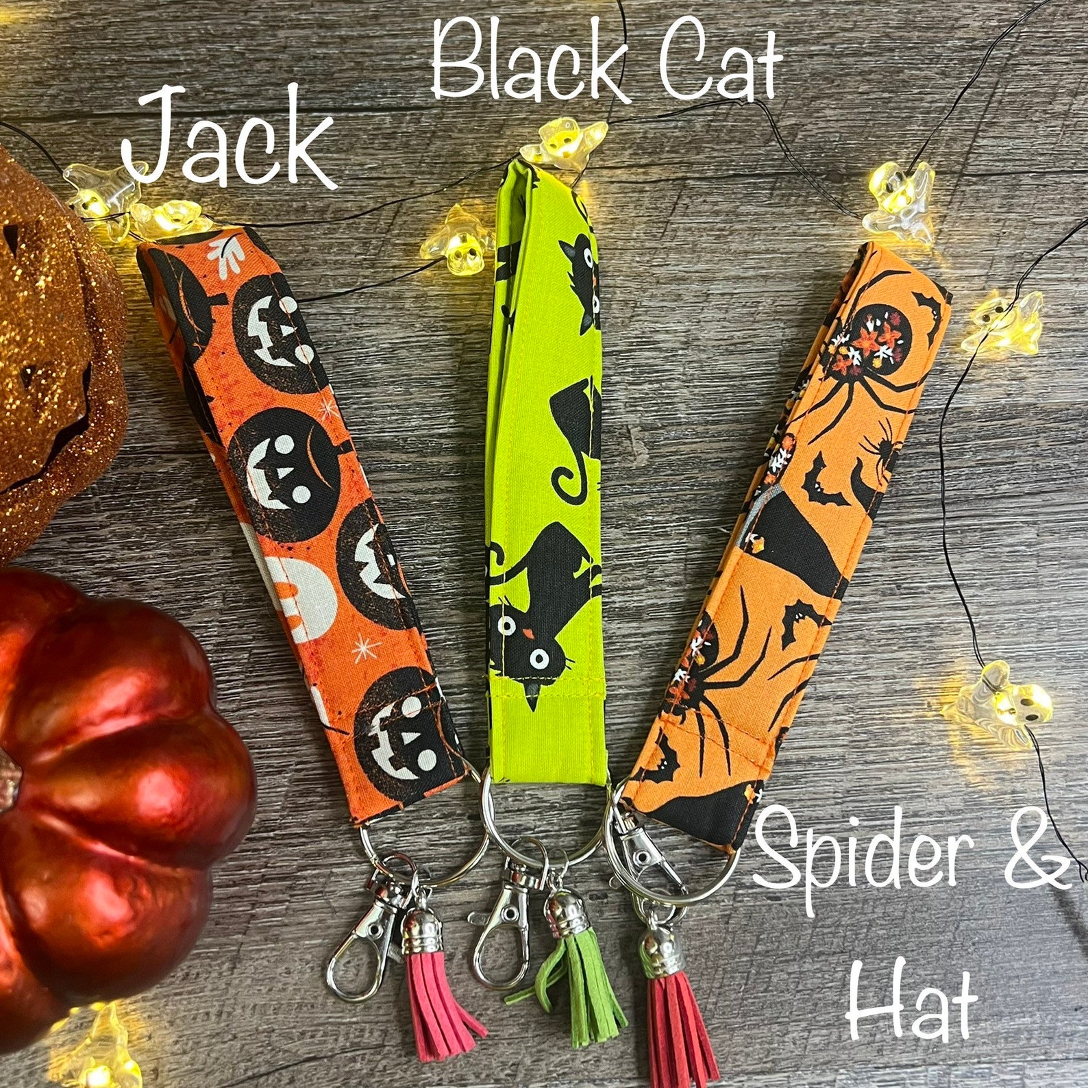 Halloween Wristlet Keychain Tassels Lobster Claw Clipper - Etsy