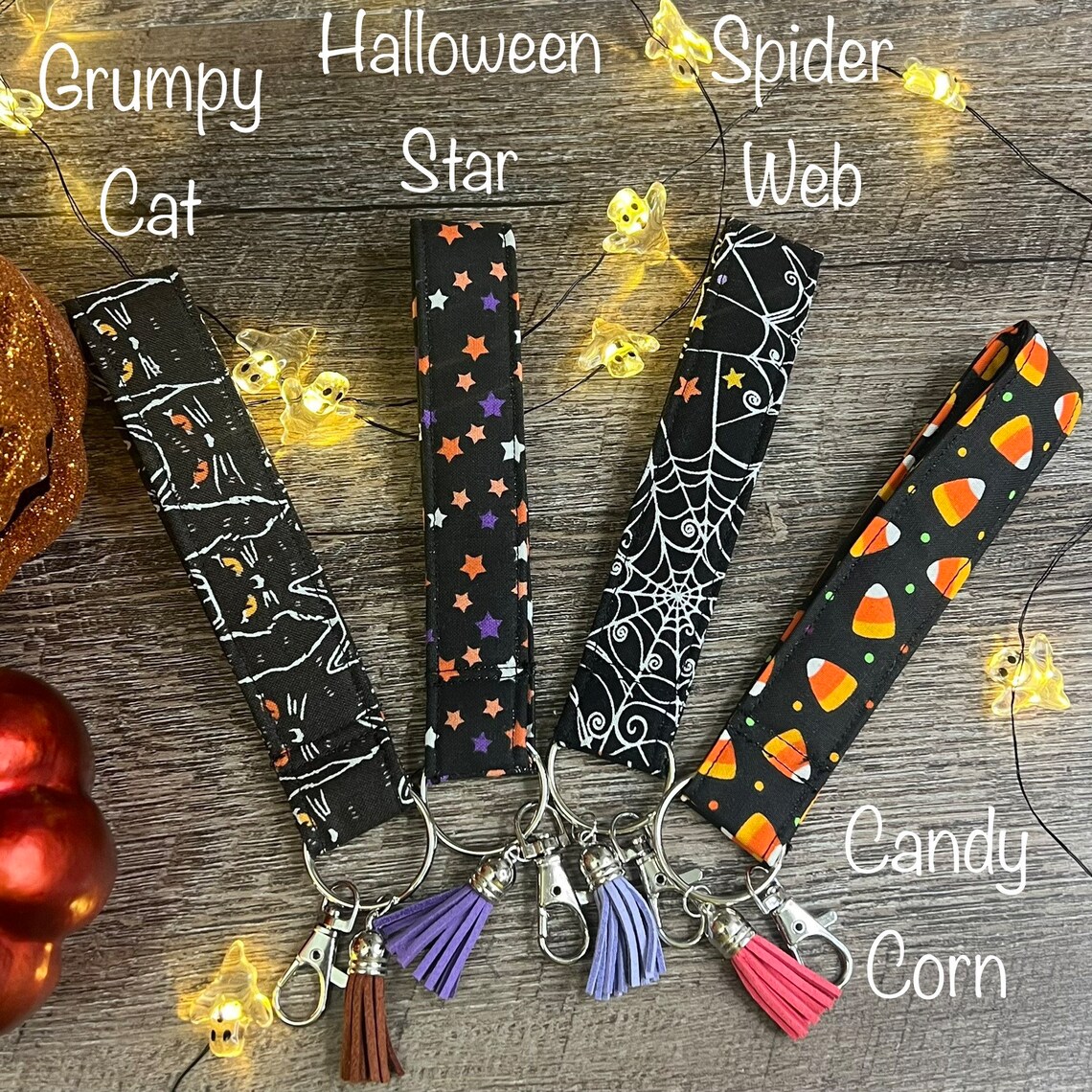 Halloween Wristlet Keychain Tassels Lobster Claw Clipper - Etsy
