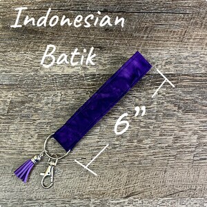 Purple Key Fob Wristlets, Wristlet Keychains With Tassels Lanyard ...