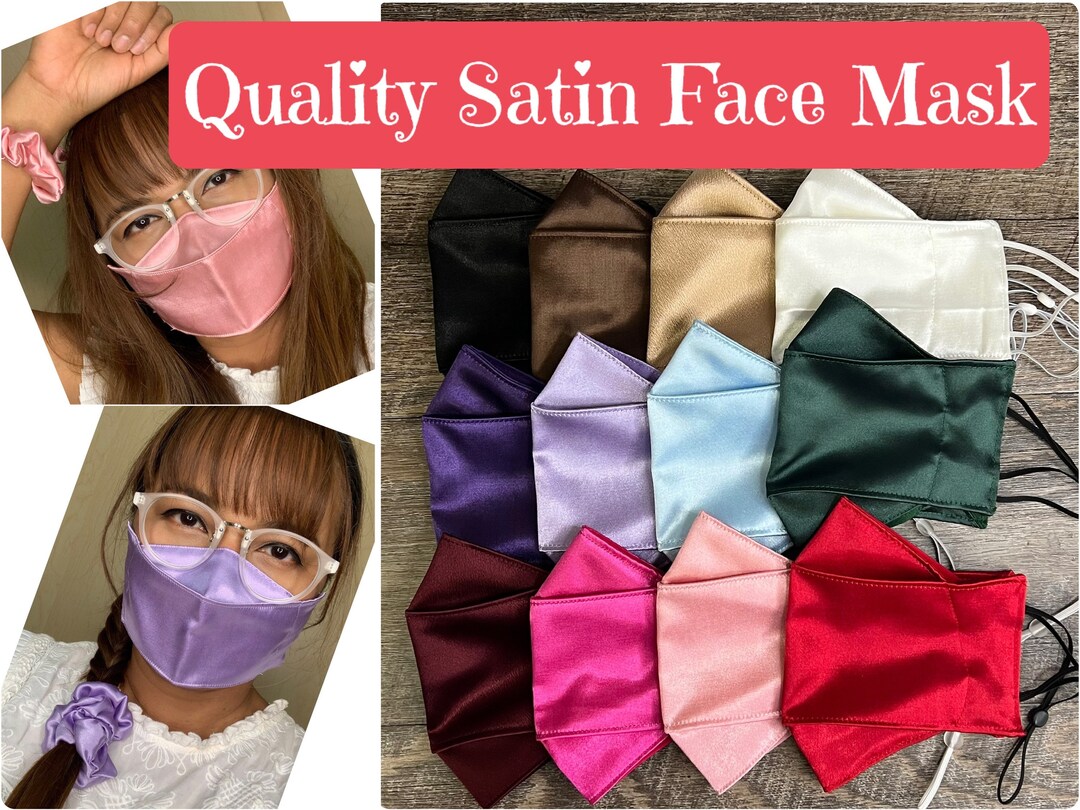 Satin Collection 3D Origami Face Mask Covers Glasses Double - Etsy
