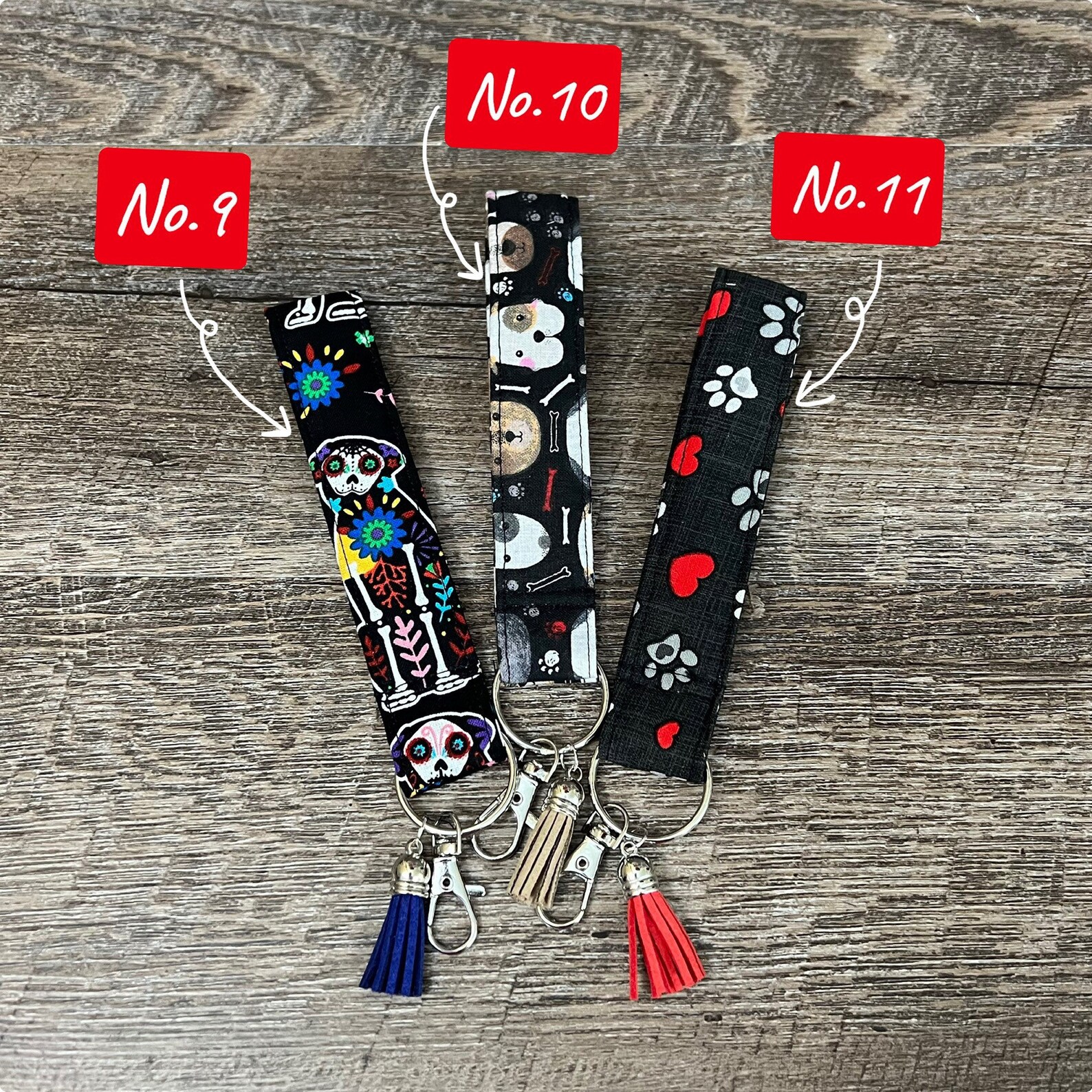 Dog Paw Key Fob Wristlet Keychain Lobster Claw Clasp Swivel Silver ...