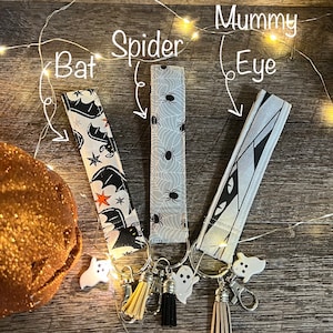 Halloween Wristlet Keychain Tassels Lobster Claw Clipper Spooky ...