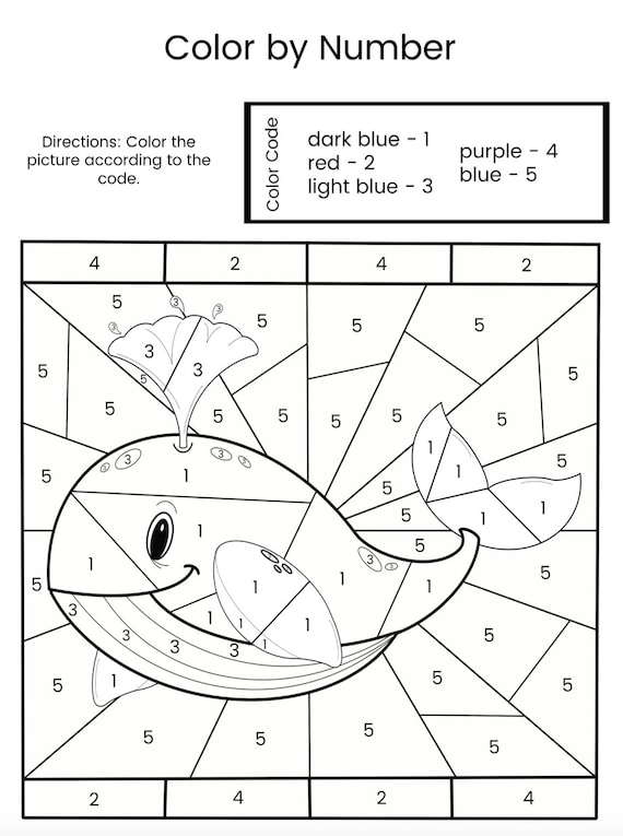 Color Pages/color Pages Printable/color by Number/color by - Etsy